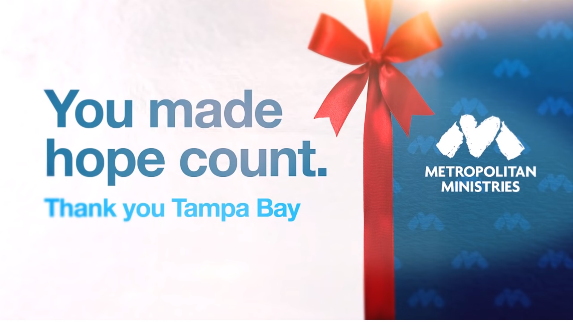 VIDEO: You made HOPE count | Metropolitan Ministries